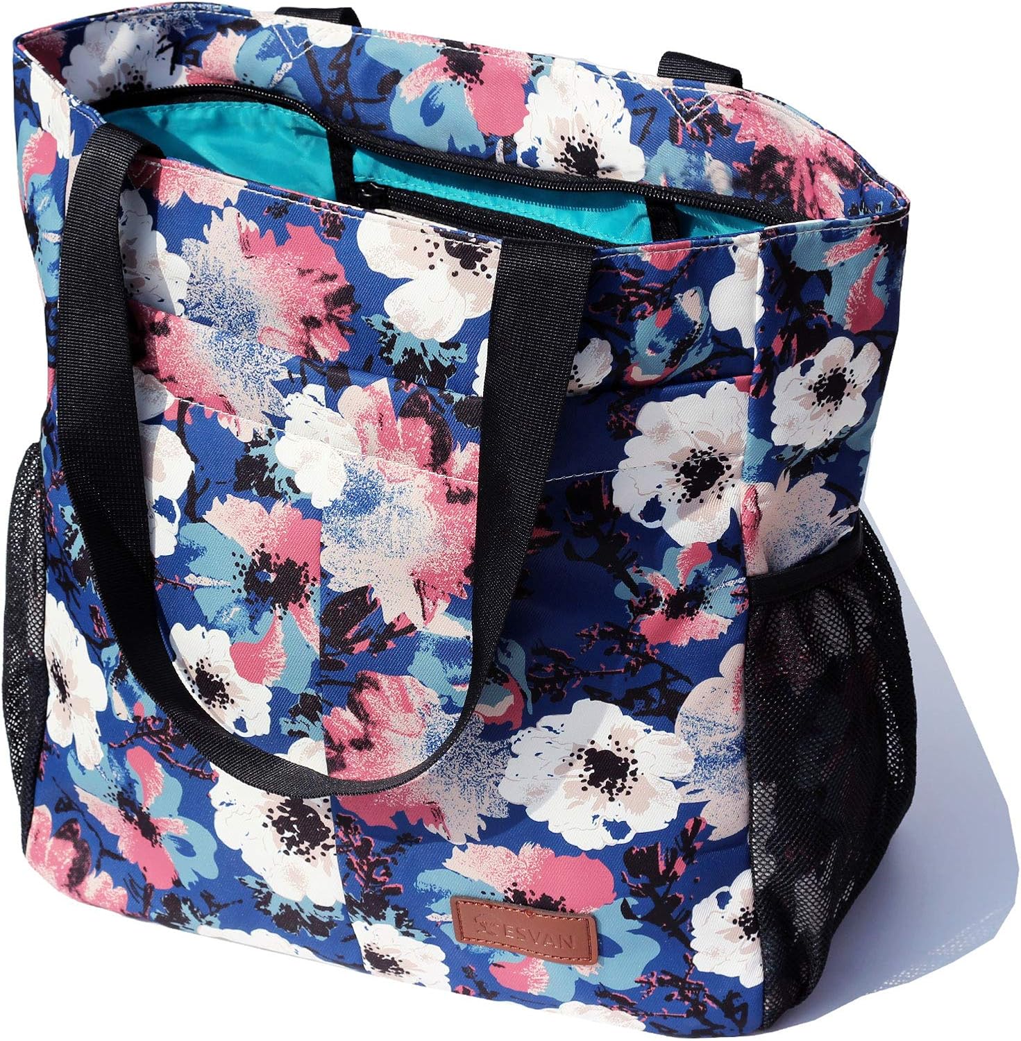 Original Floral Water Resistant Tote Bag Large Shoulder Bag with Multi ...