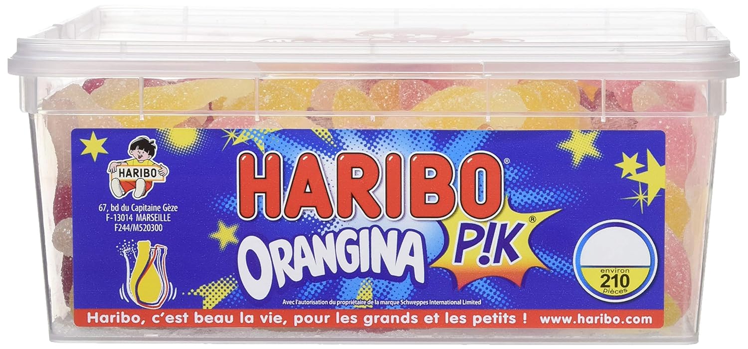 Haribo Bonbon Gélifié Orangina Pik x 210 Pièces 1,37 kg - Lot de 2 ...
