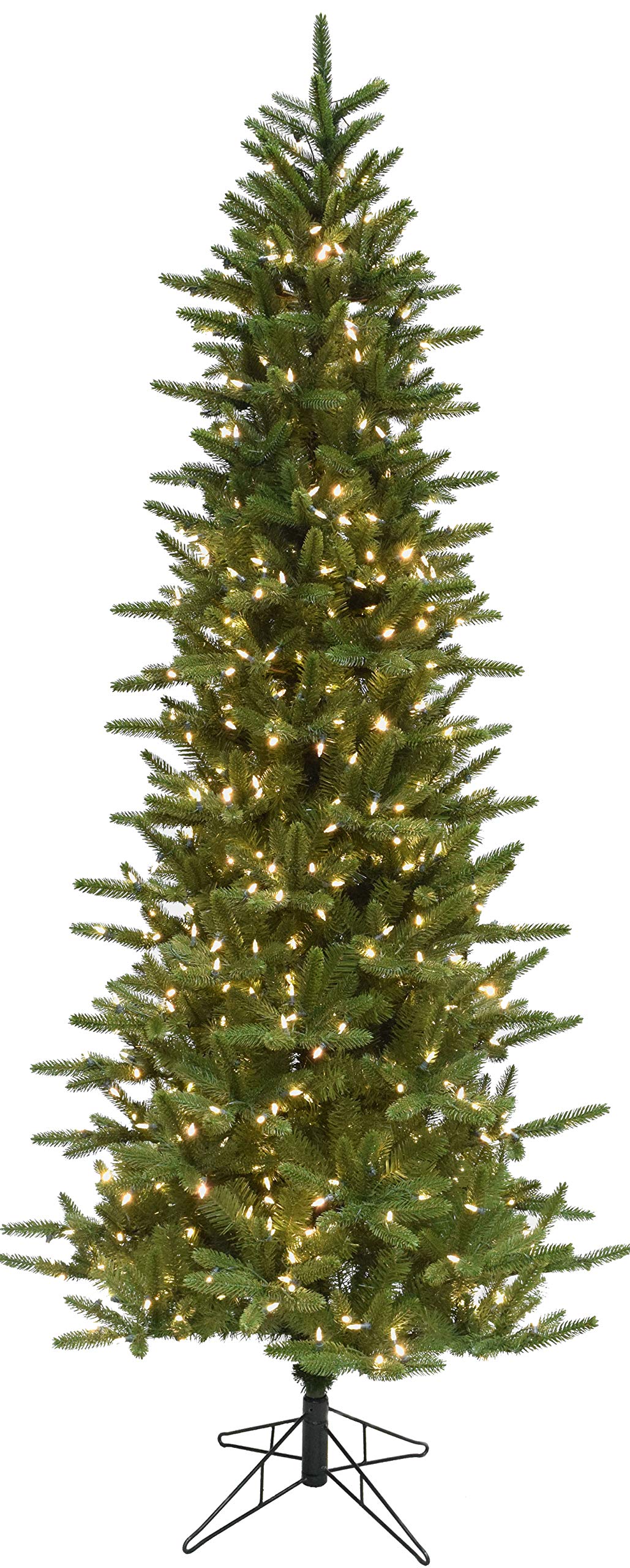 Fraser Hill Farm 9-Ft. Carmel Pine Slim Artificial Christmas Tree with ...