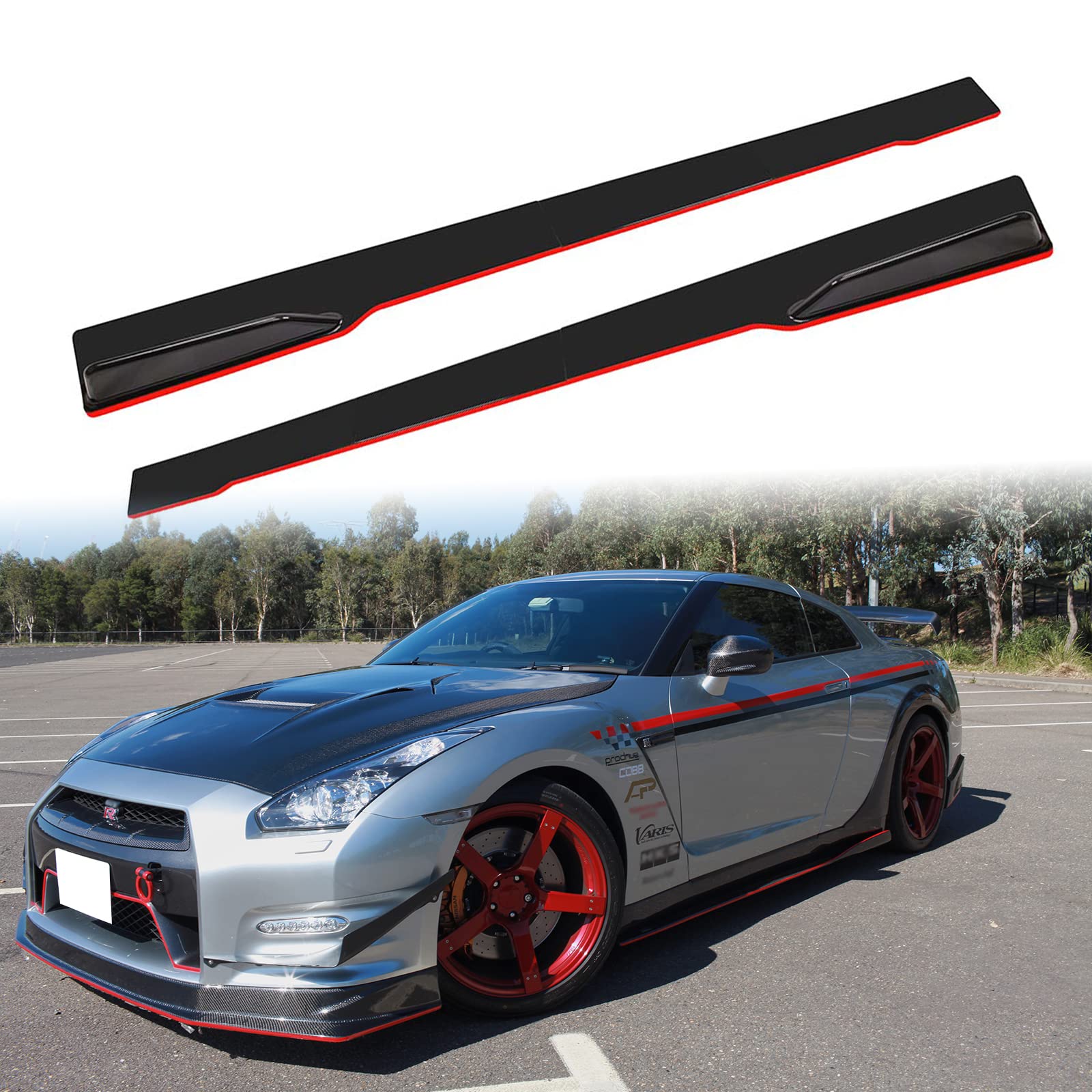 Mua 78-3/4" Universal Car Side Skirt 200CM Extension Rocker Panel Body ...