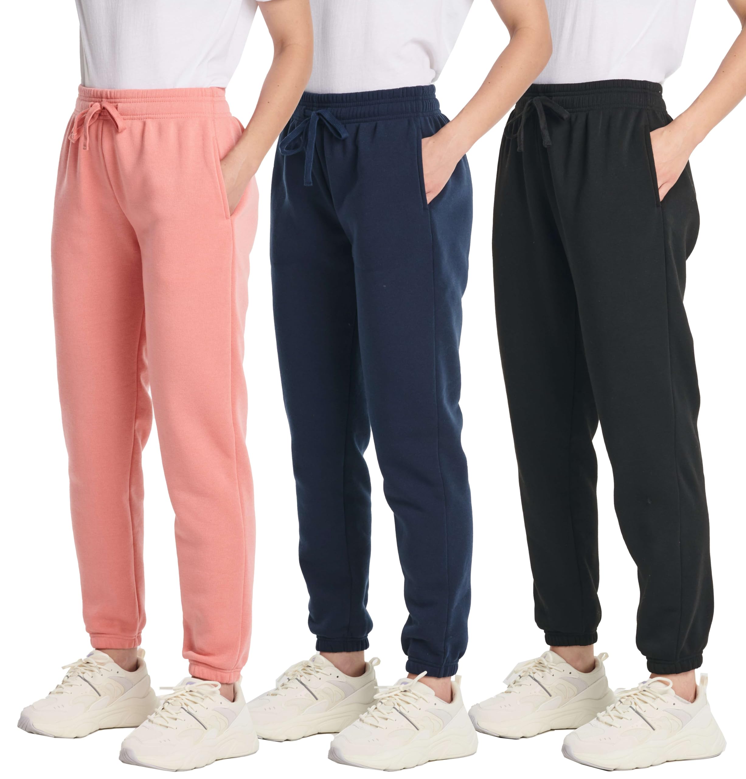 3 Pack: Women's Fleece Lined Jogger Sweatpants Women Womens Joggers ...