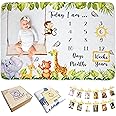 Amazon.com: A&JS Tots Baby Monthly Milestone Blanket for Boy or Girl ...
