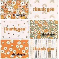 Amazon.com : AnyDesign Boho Rainbow Thank You Card Bulk 36 Pack Rainbow ...