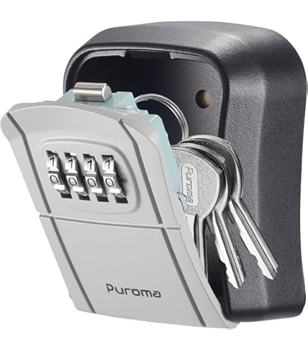 Key Safe Outdoor 2 Pack Key Lock Box 4 Digits Combination Lockbox Wall ...