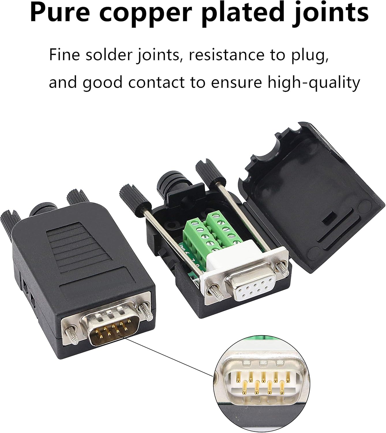Honglei 9-pin Female Adapter DB9 Breakout Connector to Wiring Terminal ...