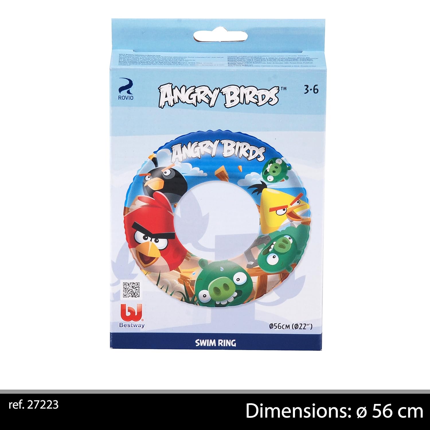 Bestway Angry Birds Swim Ring with Safety Valve - 56 cm: Amazon.co.uk ...