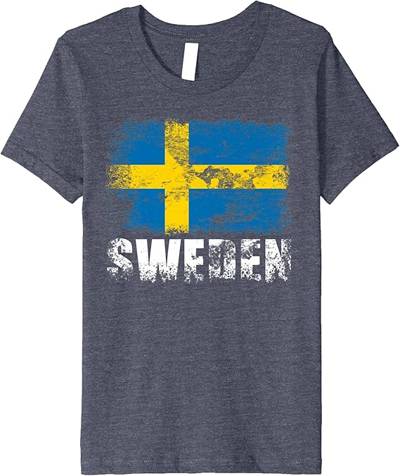 Amazon.com: Sweden Flag T-Shirt | Swedish Flag Stockholm Tee: Clothing