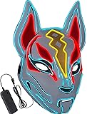Amazon.com: Halloween Masks - Fox Drift Mask - LED mask - Light up Mask ...