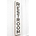 Amazon.com: Vertical RESTROOM Sign | 40" tall x 8" wide | Carved in ...