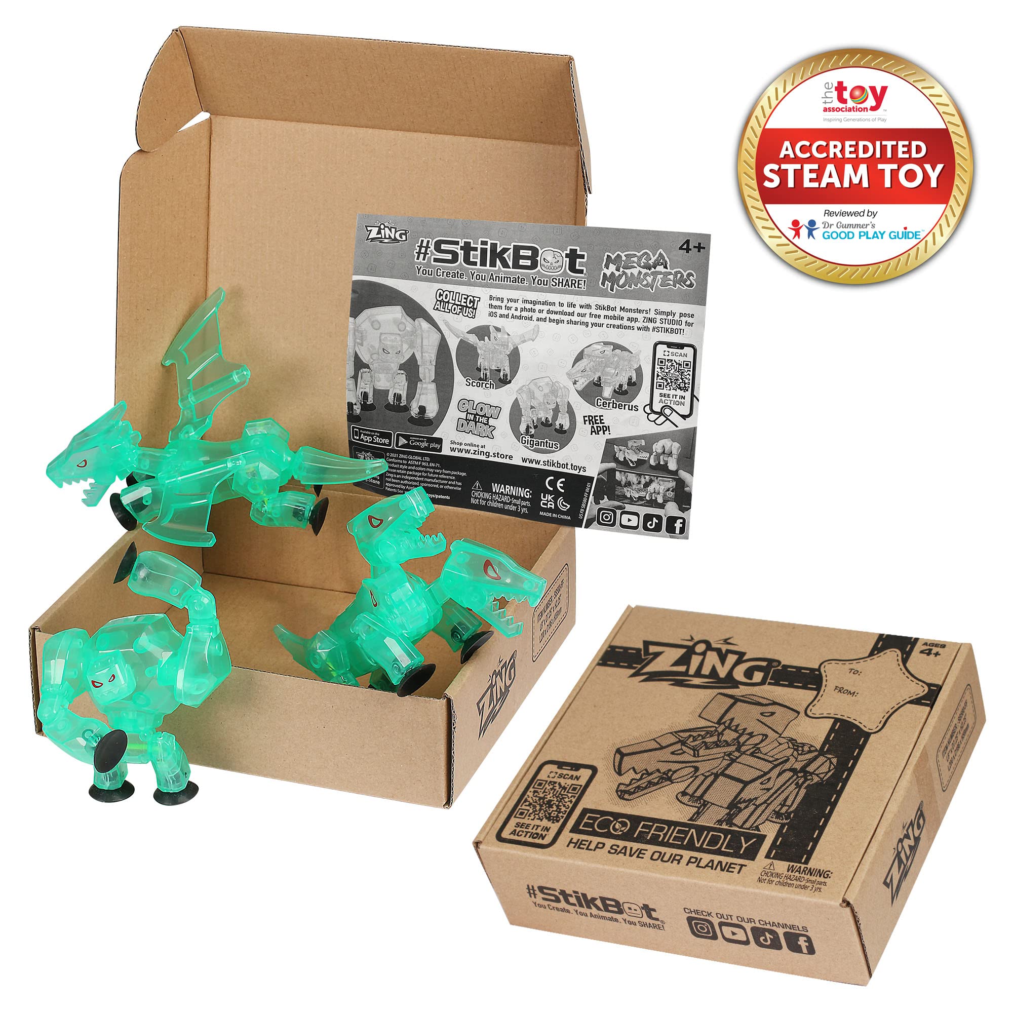 Mua Zing Stikbot Glow in The Dark Mega Monsters, Complete Set of 3 ...