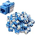 Amazon.com: Cable Matters UL Listed 50-Pack RJ45 Keystone Jack in Blue ...