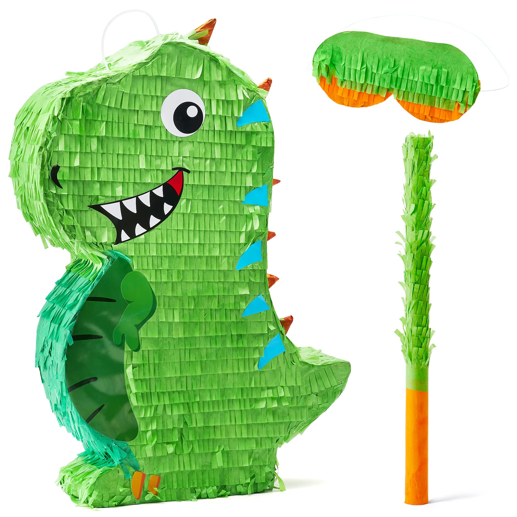Dinosaur Pinata with Plastic Bat and Paper Blindfold?15.5H X 10.5W X 3D ...