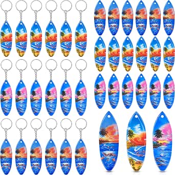 Amazon.com: 24 Pack Surfboard Keychains PVC Surfboard Backpack Keychain ...