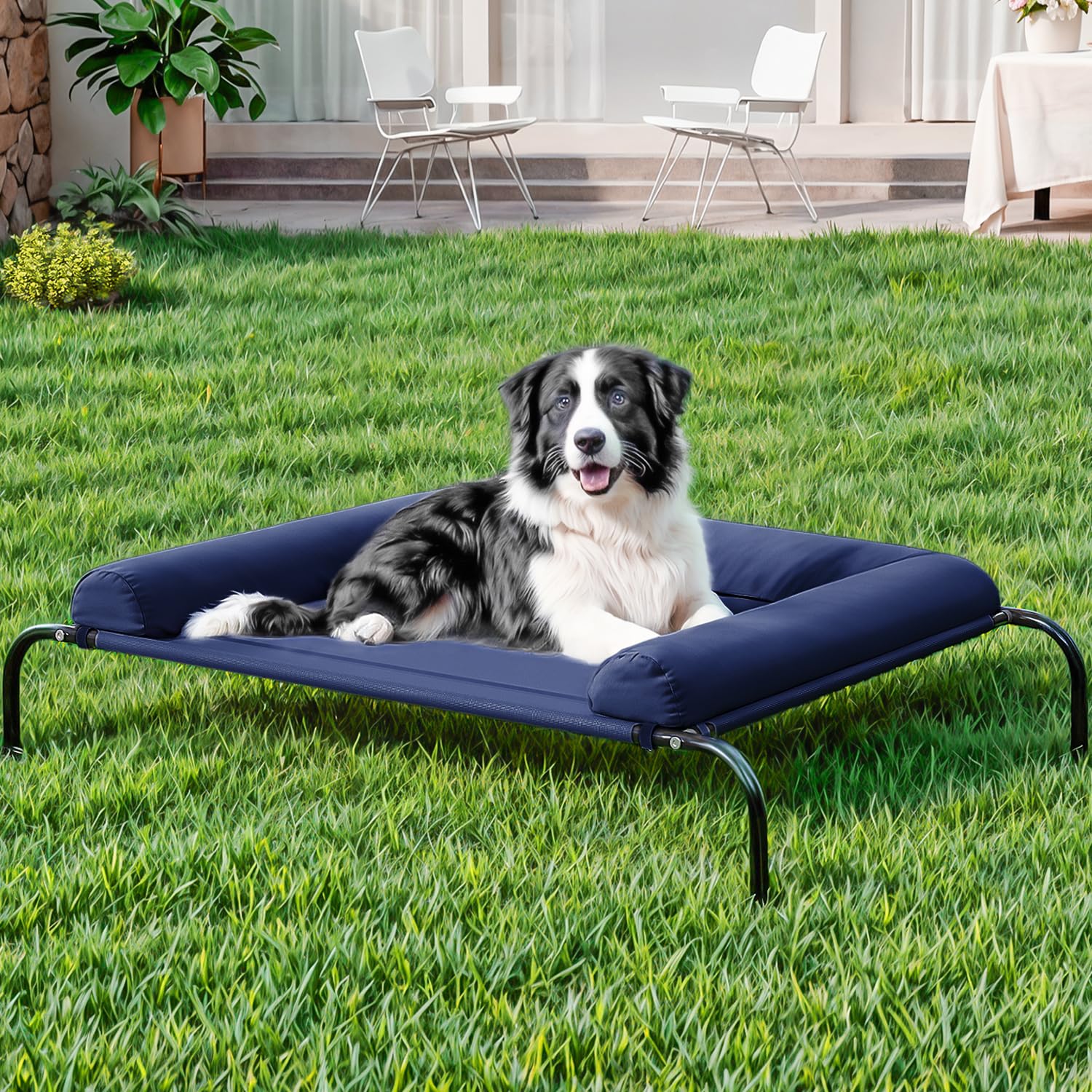 WESTERN HOME WH Elevated Dog Bed Cot, Raised Outdoor Dog Bed with ...