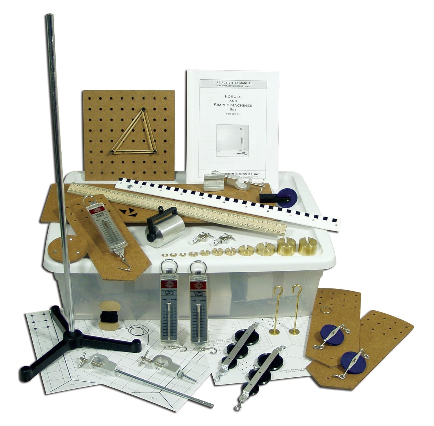 United Scientific Forces and Simple Machines Kit: Science Lab Physics ...