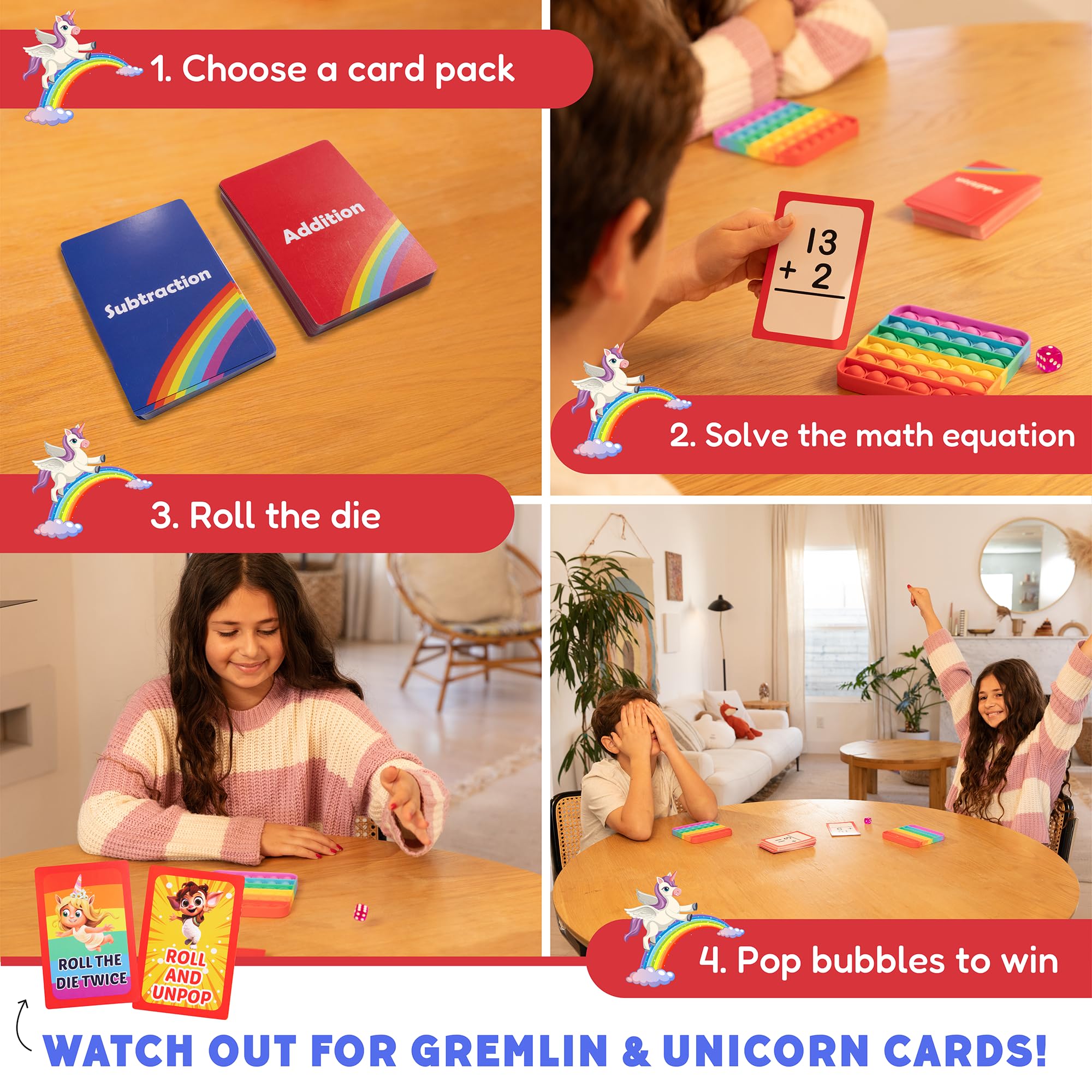 Mua Addition & Subtraction Flash Cards - Math Games for Children to ...
