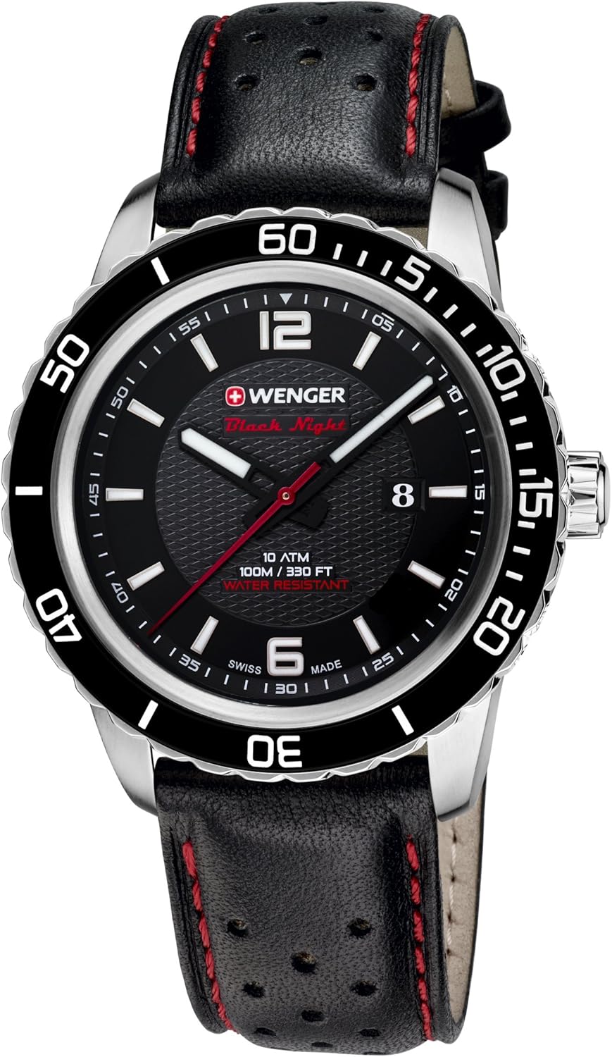 Wenger Men's Analogue Quartz Watch with Leather Strap 01.0851.120 ...