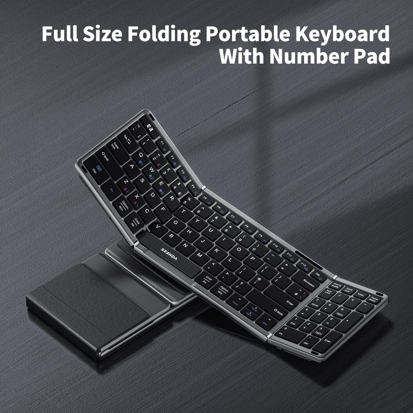 Mua Seenda Foldable Bluetooth Keyboard, Folding Keyboard with Number ...