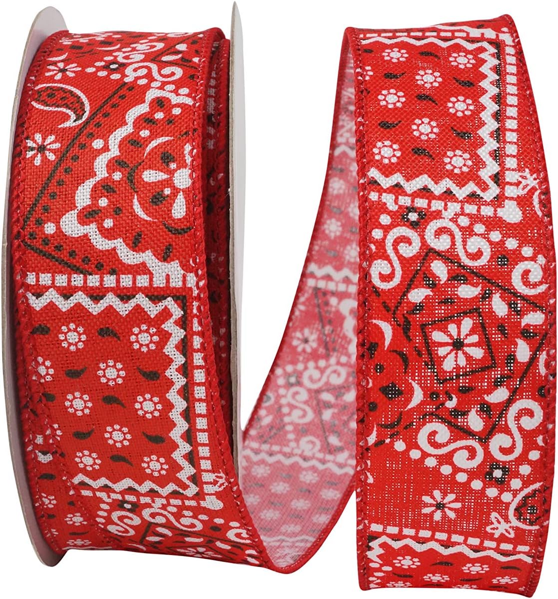 Amazon.com: Reliant Ribbon Bandana Today Wired Edge Ribbon, 1-1/2 Inch ...