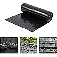 Fencer Wire 4 mil Black Plastic Sheeting, Roll of Heavy-Duty Plastic Sheet, Polyethylene Vapor ...