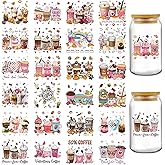 Amazon.com: AFRITEE UV DTF Cup Wraps - 20 Sheets Pink Coffee Milk Tea Drinks Uvdtf Tumbler Wrap ...