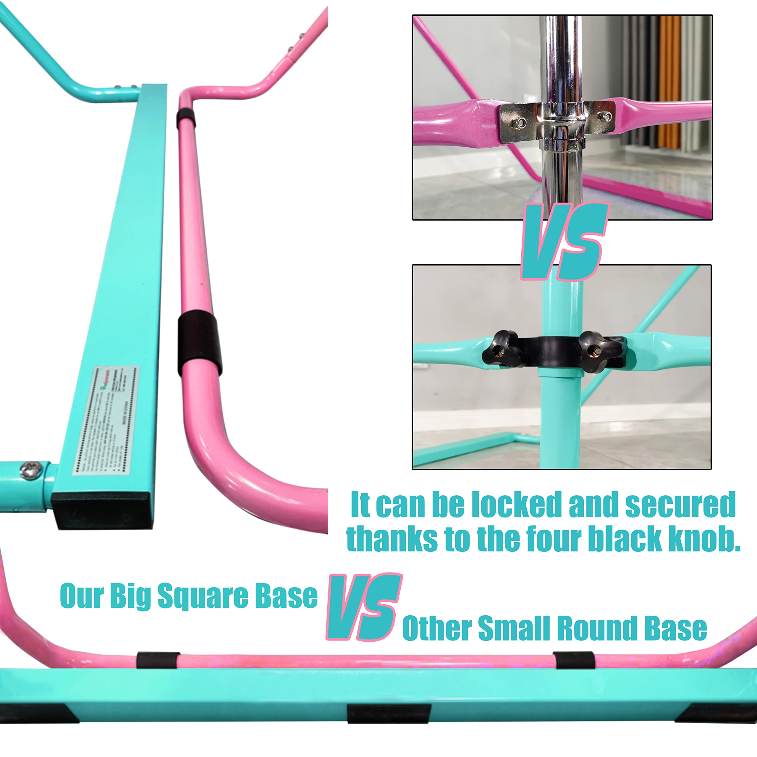 Mua PreGymnastic Updated Folding Gymnastics Bar with Rings, Foldable ...