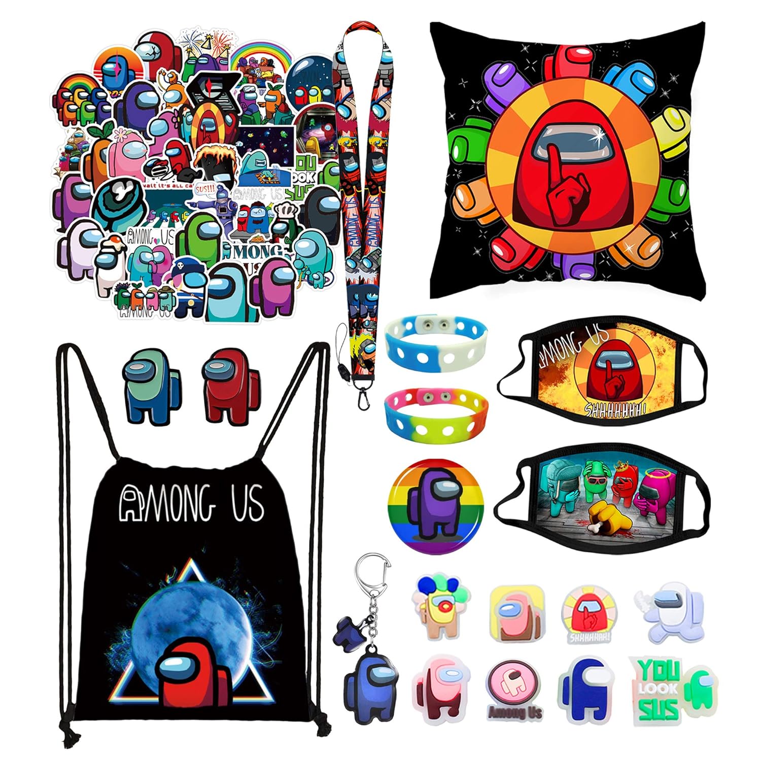 Buy Among Us Gift Sets, Including Drawstring Bag, Pillowcase, Face ...