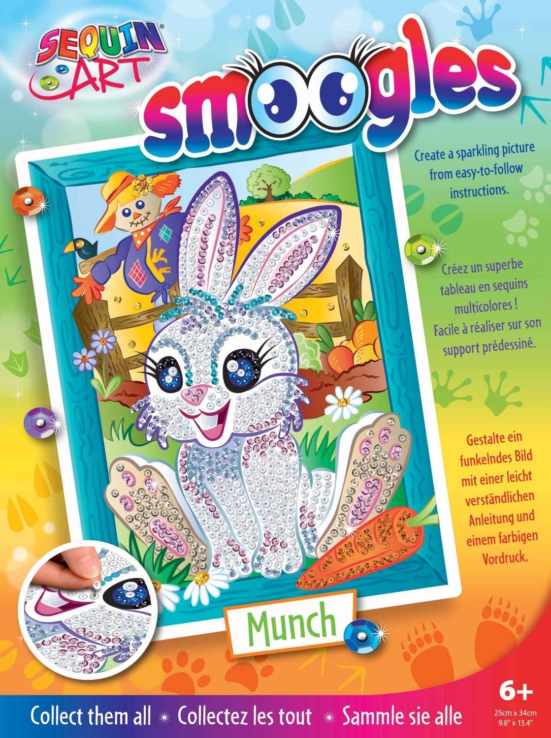 Sequin Art 1814 Bunny Munch Craft Kit for Kids from the Smoogles Range ...
