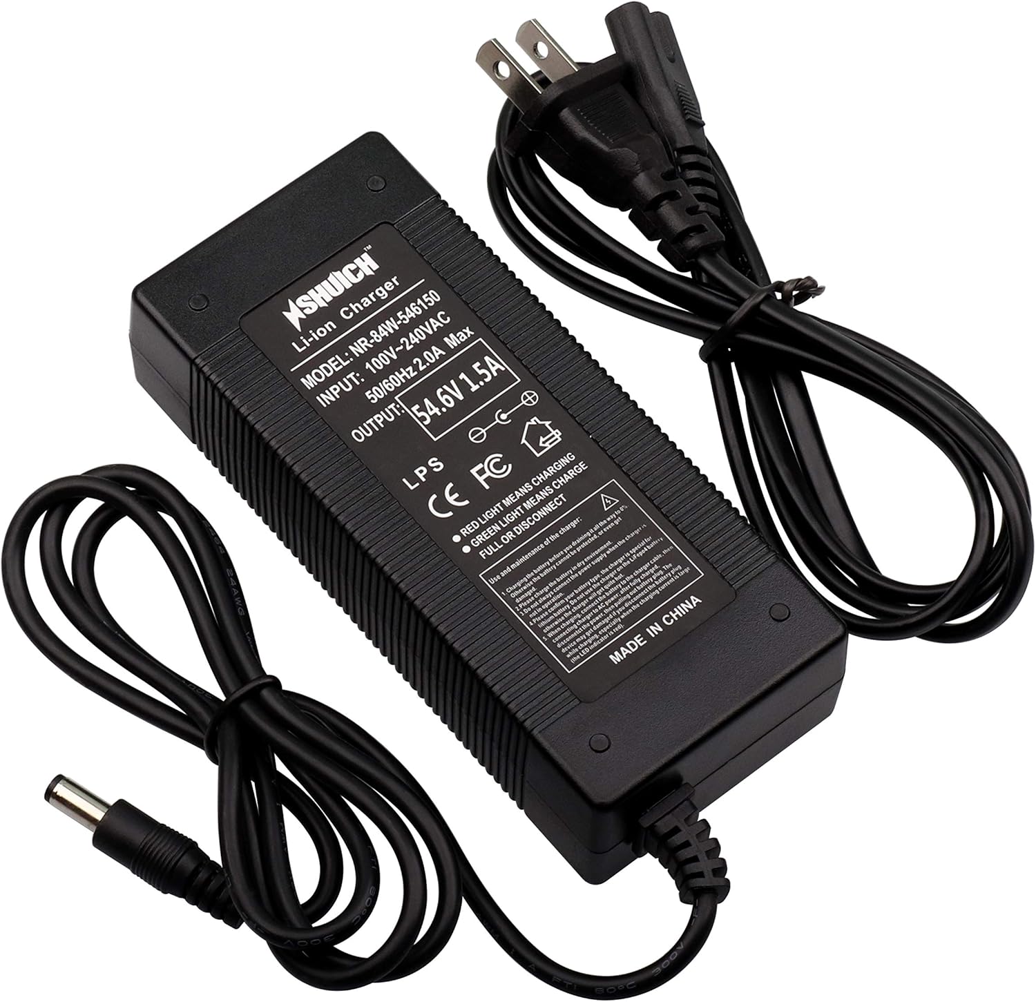 Amazon.com: NSHUICH 48V Charger Output 54.6V 1.5A for 13S Lithium ...