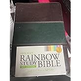 NIV Rainbow Study Bible, Purple LeatherTouch Indexed: Holman Bible ...