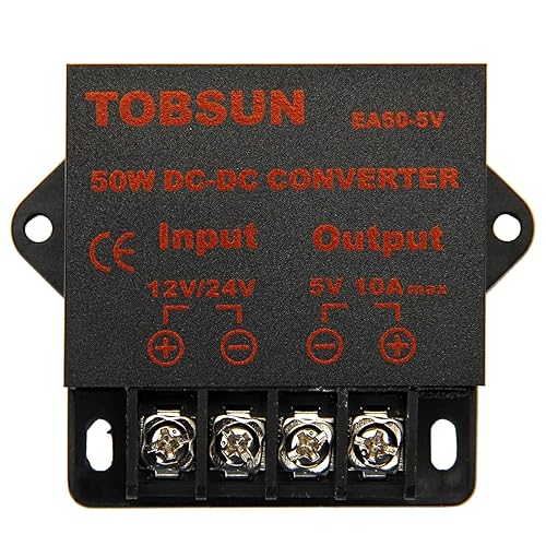 EPBOWPT DC 12V 24V to DC 5V 10A, 5V 5A, 5V 3A, 12V 5A, 10A Power ...