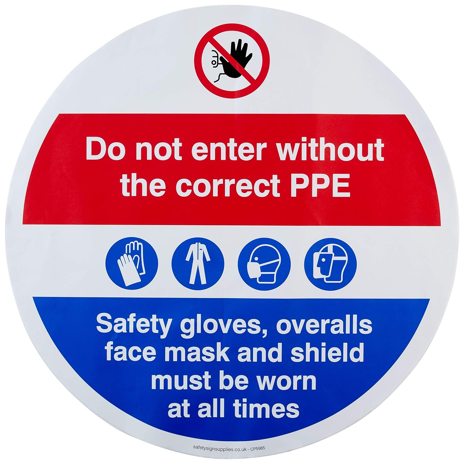 Dual Do not enter without PPE floor graphic – BigaMart