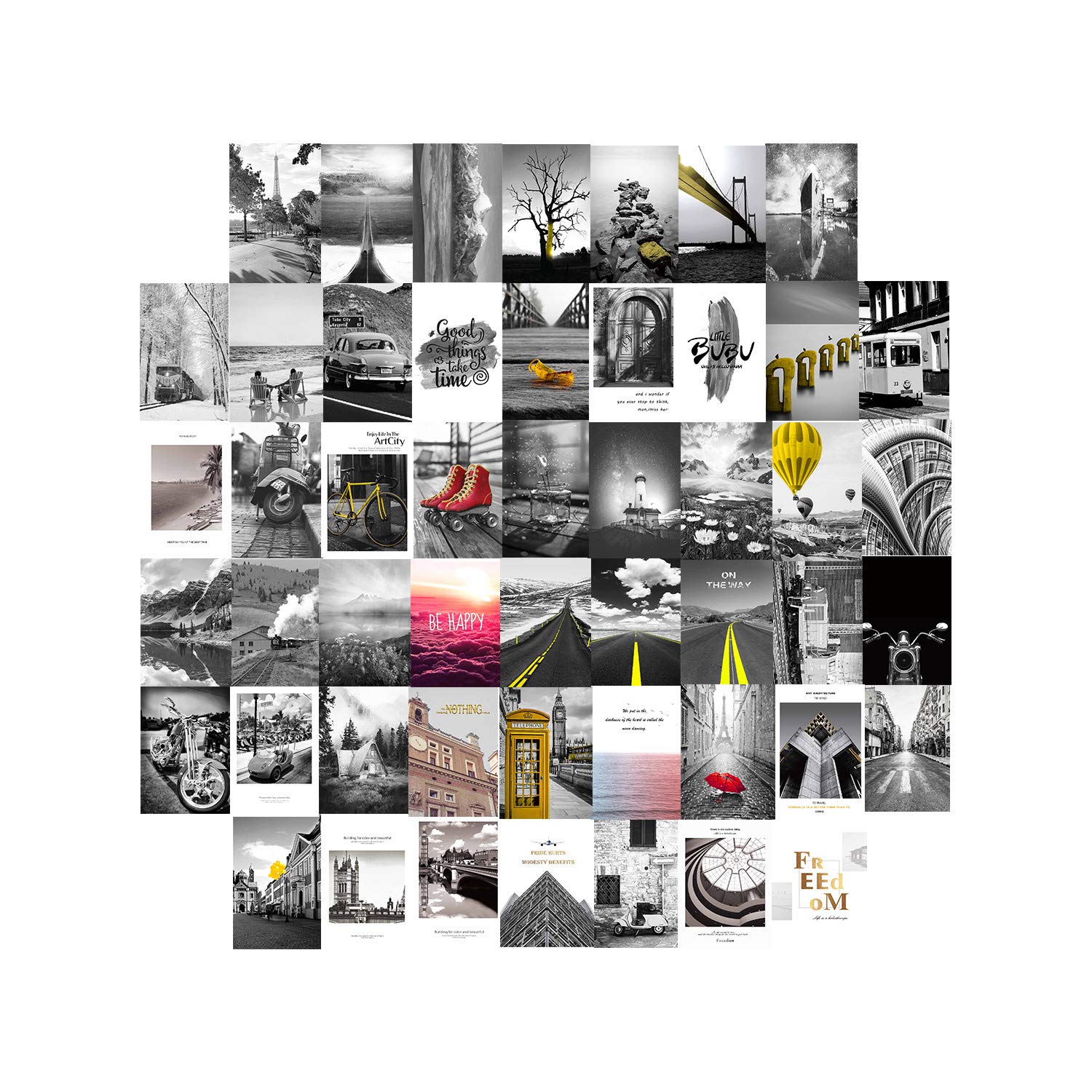 Buy Nostalgic old photos of city scenery Wall Collage Kit Aesthetic ...