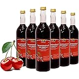 6 x 1 Liter Sauerkirsche Direktsaft - 100% Muttersaft aus 6kg ...