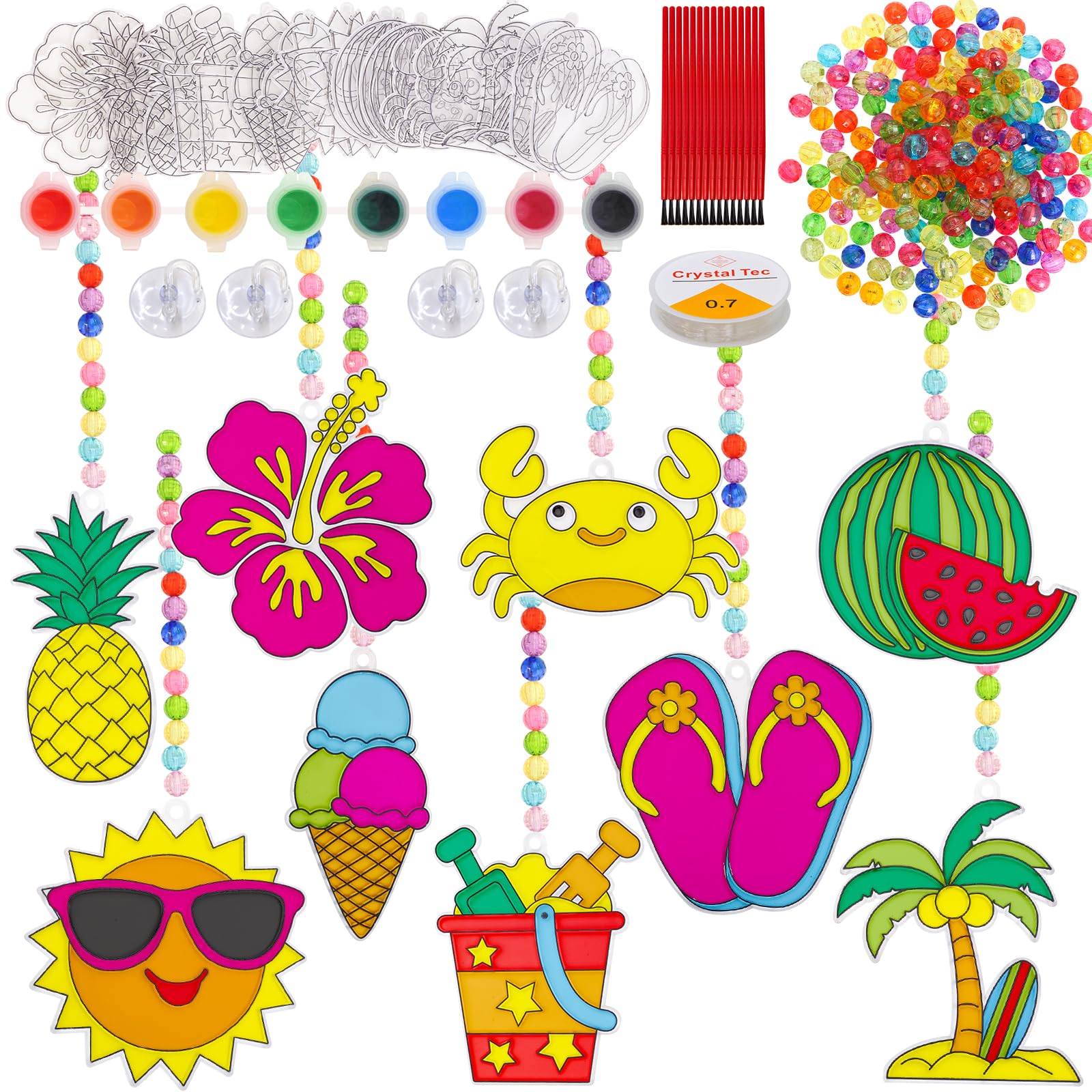 ceiba tree 27 Sets Summer Suncatcher Crafts Kit for Kids DIY Hawaii ...