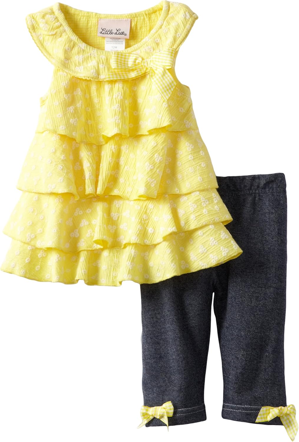 Amazon.com: Little Lass Baby Girls' 2 Piece Capri Set with Layers ...