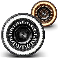 Amazon.com: TRUE MODS 7 Inch Round LED Headlight Black H6024 2d1 High ...