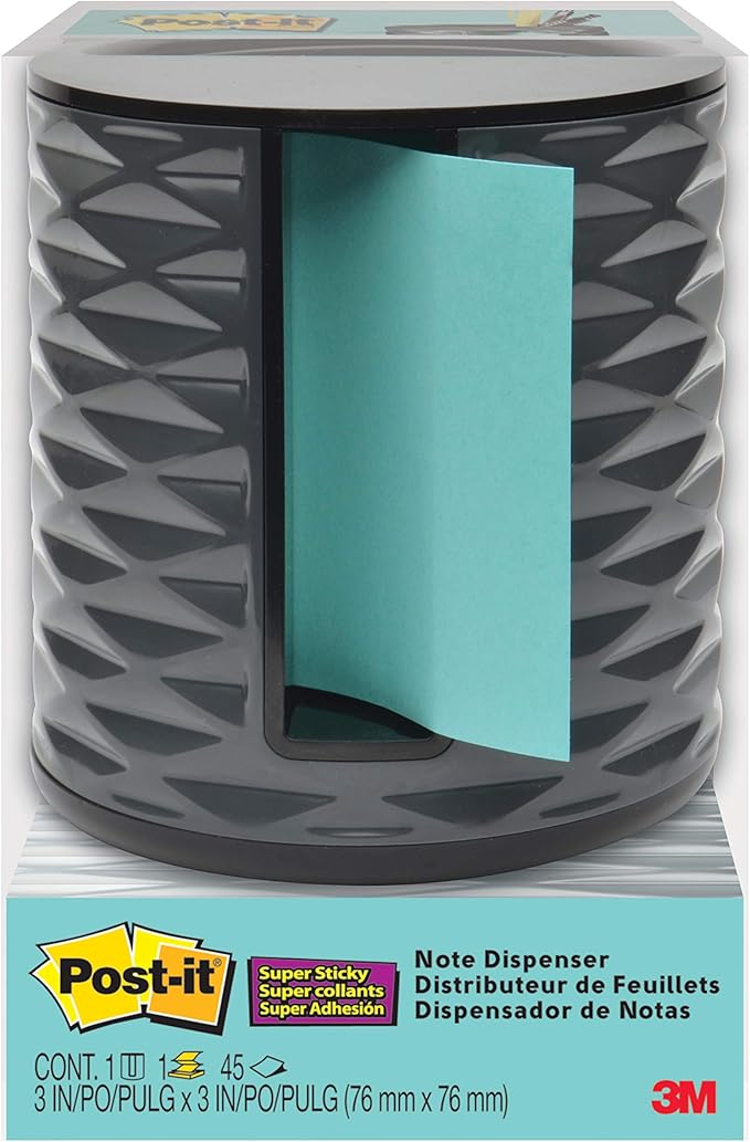 Post-it® Note Dispenser, Vertical, Black with Grey (ABS-330-B): Amazon ...