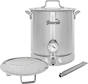 Amazon.com: BREWSIE Stainless Steel Home Brew Kettle w/Dual Filtration ...