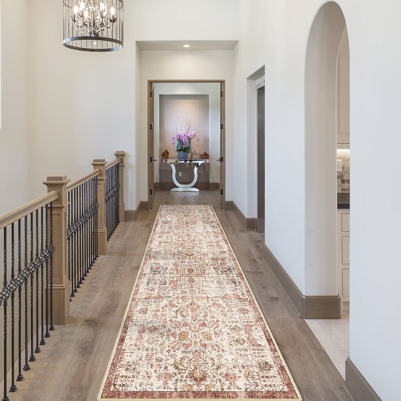 RUUGME Washable Runner Rug 2'6x10 - Vintage Kitchen Area Rug Stain ...