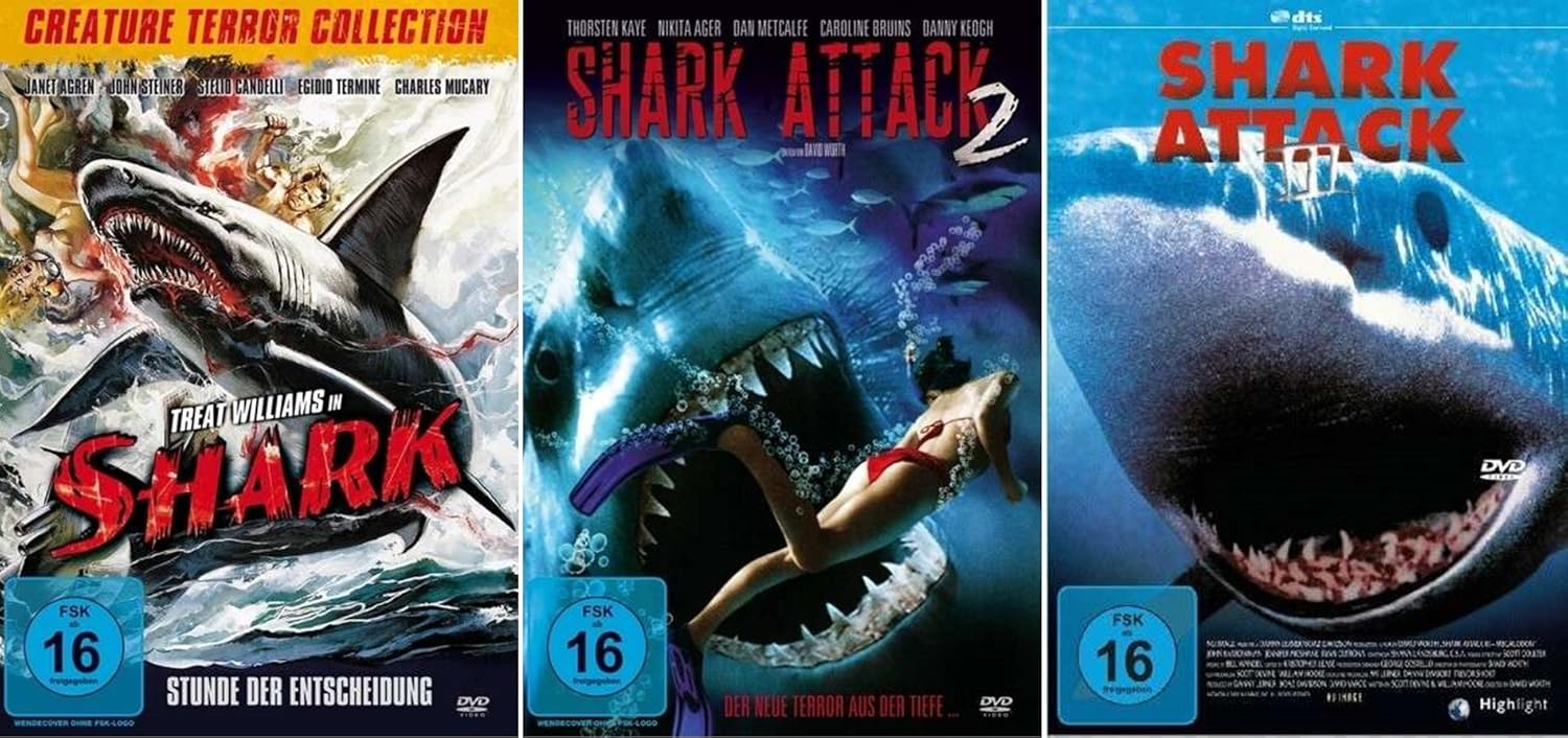 SHARK ATTACK 1 2 3 Trilogy - Angriff des weißen Hai - TERROR AUS DER ...