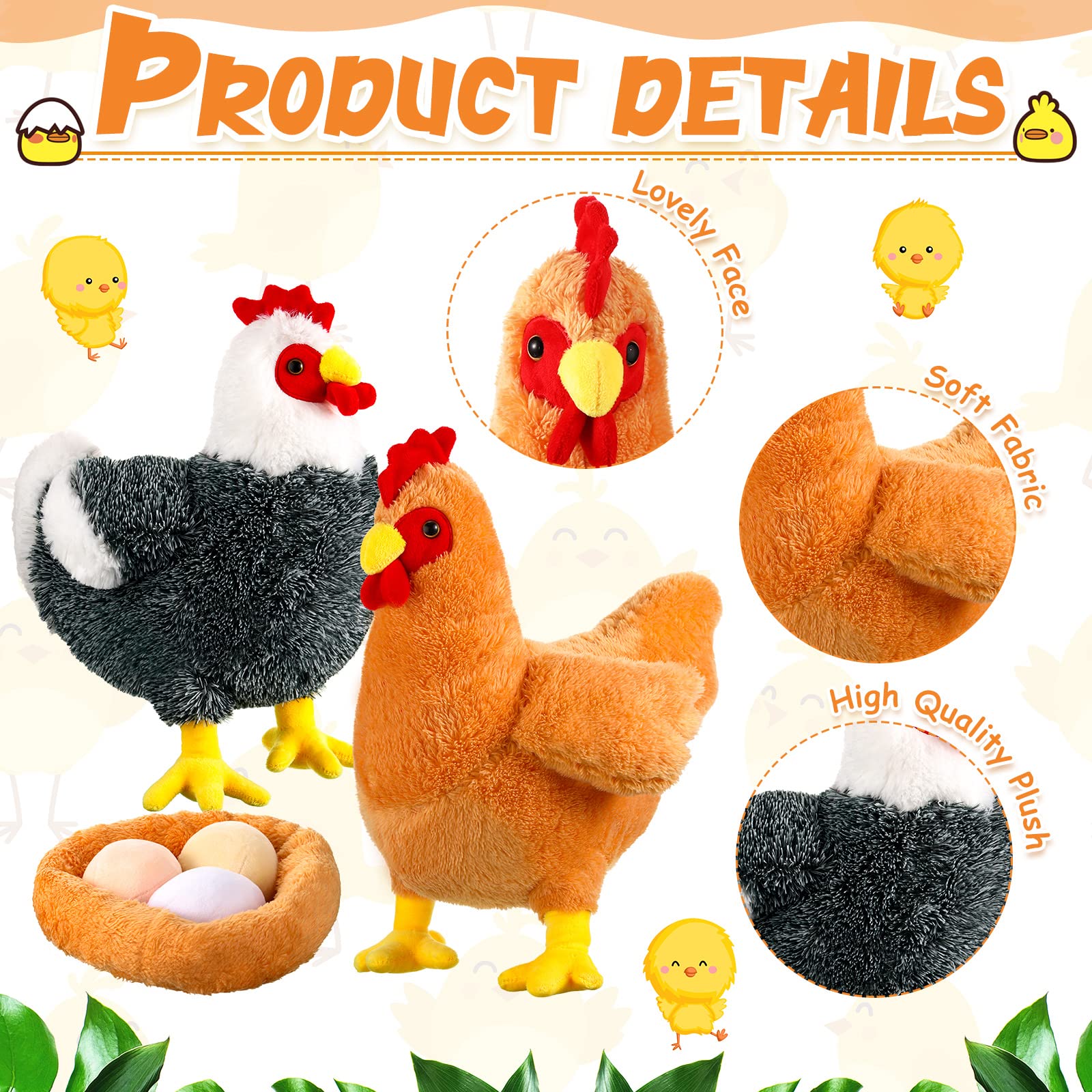 Mua 2 Pcs 12 Inch Buffy The Hen Chicken Stuffed Animal Gift Cute ...