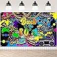 Amazon.com : Lecheme Back to The 80's Backdrop 6x3.6 ft 1980s Banner ...