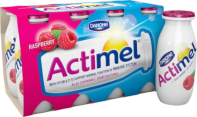 Actimel Raspberry Yoghurt Drink 8 x 100g (800g): Amazon.co.uk: Grocery