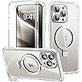 Amazon.com: SKYLMW for iPhone 15 Pro Max Case with Invisible Magnetic Stand, Compatible with Mag ...