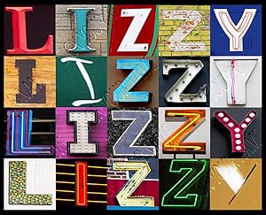 Amazon.com: LIZZY Personalized Name Poster Using Sign Letters: Posters ...