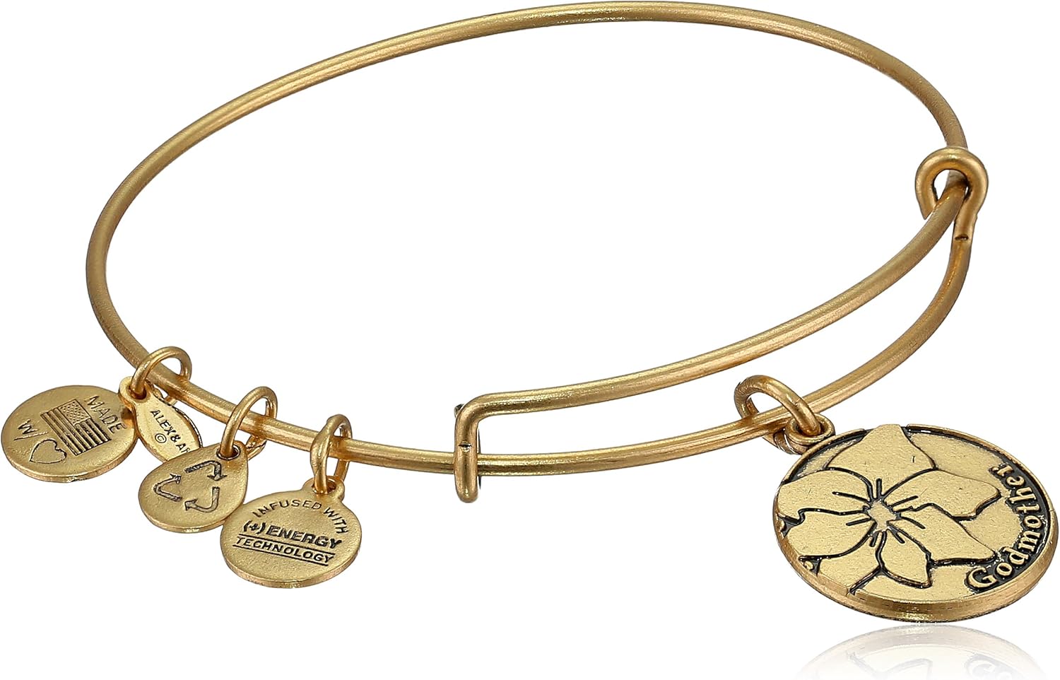 Amazon.com: Alex and Ani Because I Love You "Godmother" Rafaelian Gold-Tone Expandable Bangle ...