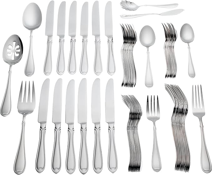 Amazon.com | Wallace Summerset 65-Piece Flatware Set with Storage Chest ...