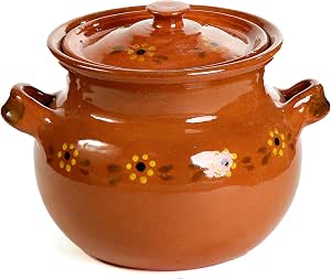 Amazon.com: Ancient Cookware, Traditional Mexican Clay Bean Olla Pot ...