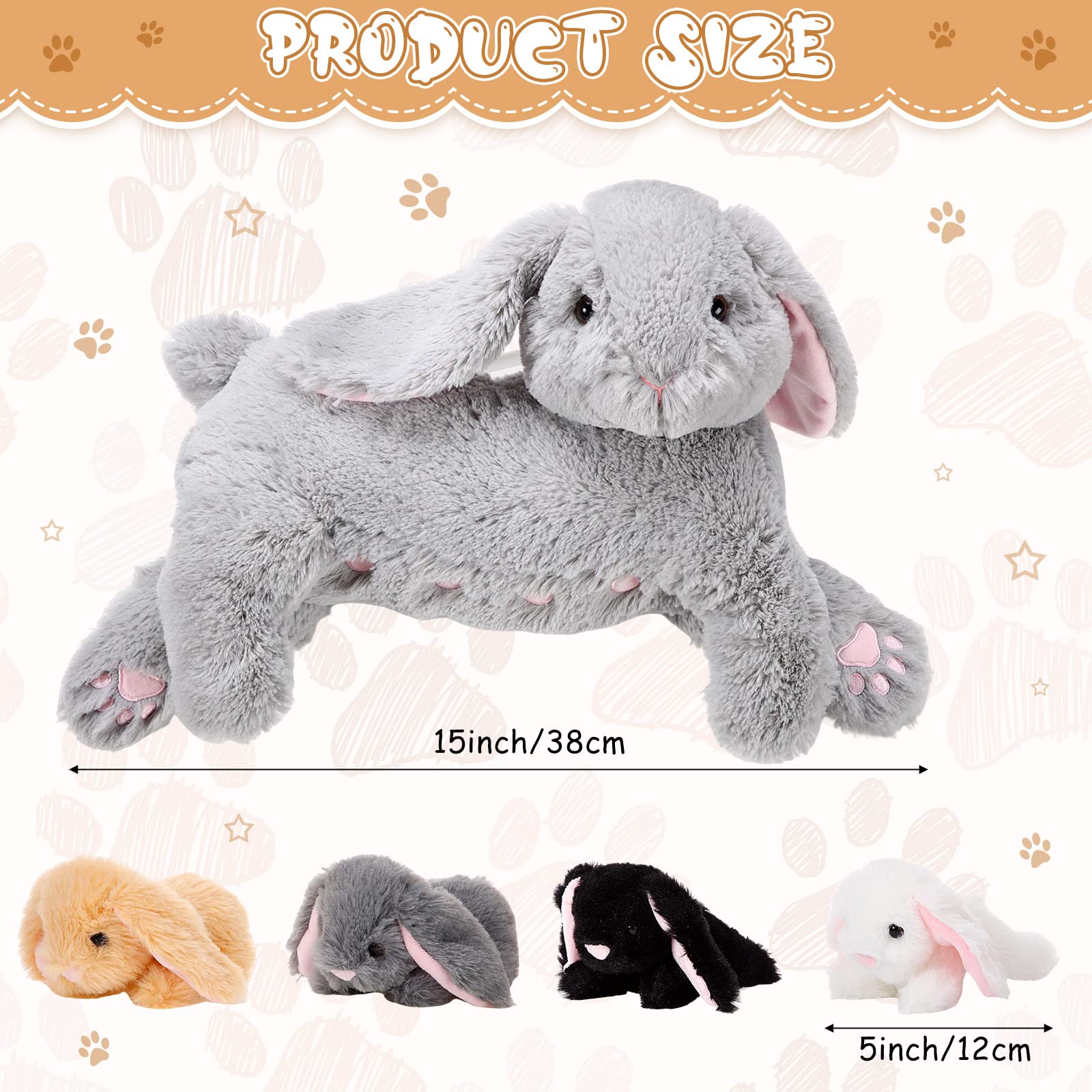 Mua Nursing Bunny Stuffed Animal Plush Toys 15 Inch Plush Bunny Mommy ...
